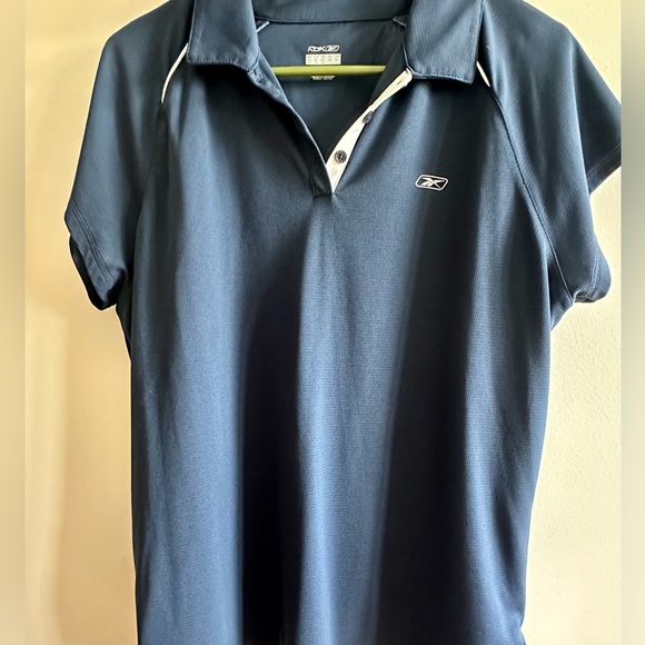 Reebok | Tops | Reebok Play Dry Short Sleeve Navy Polo | Poshmark